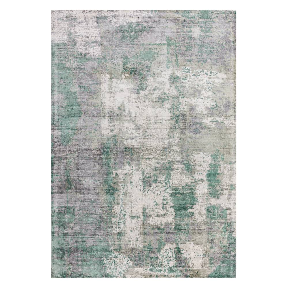 Abstract Screen Printed Hand Woven Rug - Green – Lime Lace