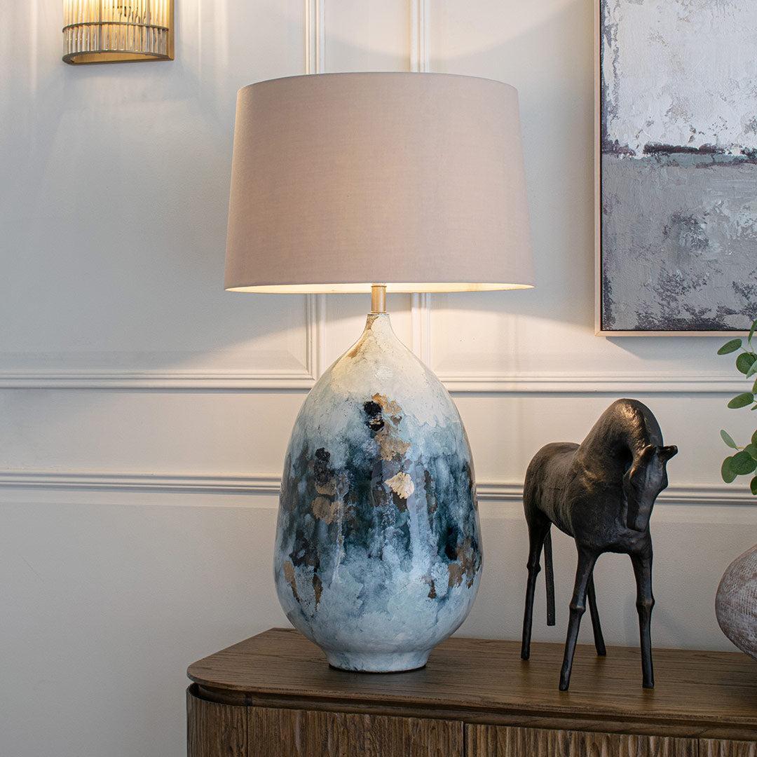 Aketa Cloudburst Table Lamp – Lime Lace