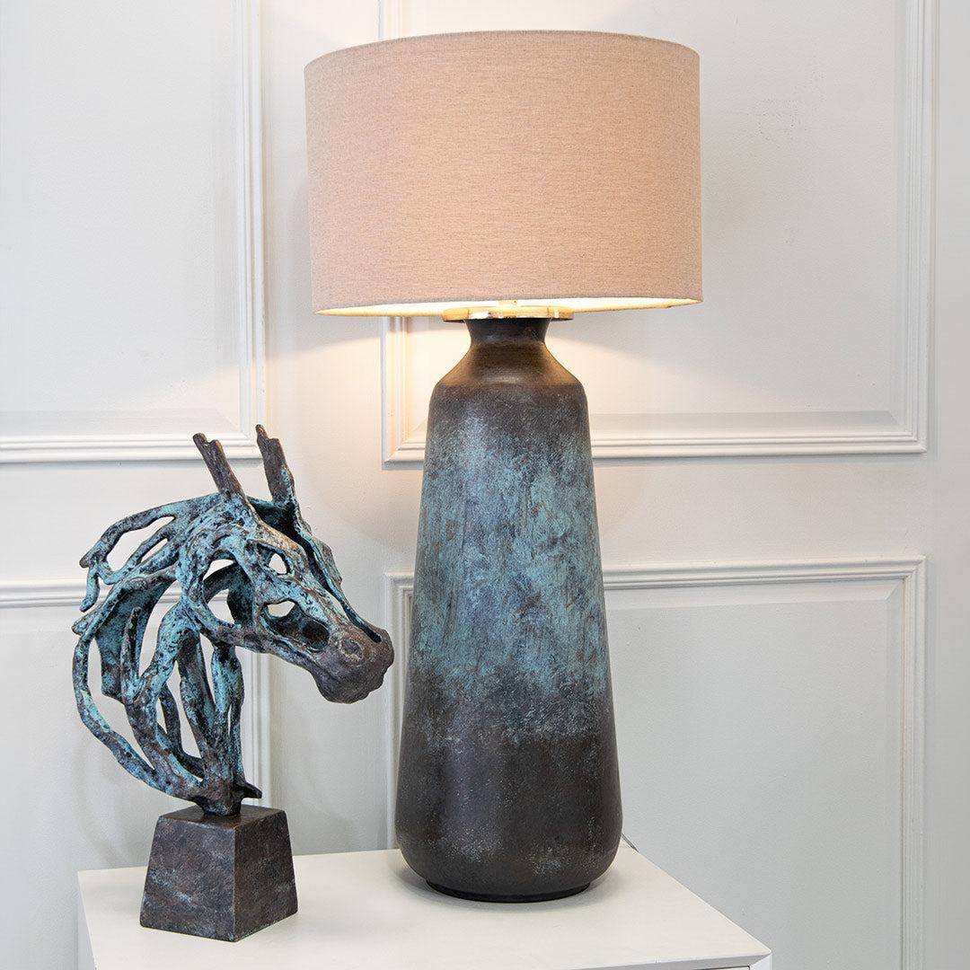Aketa Tall Table Lamp – Lime Lace