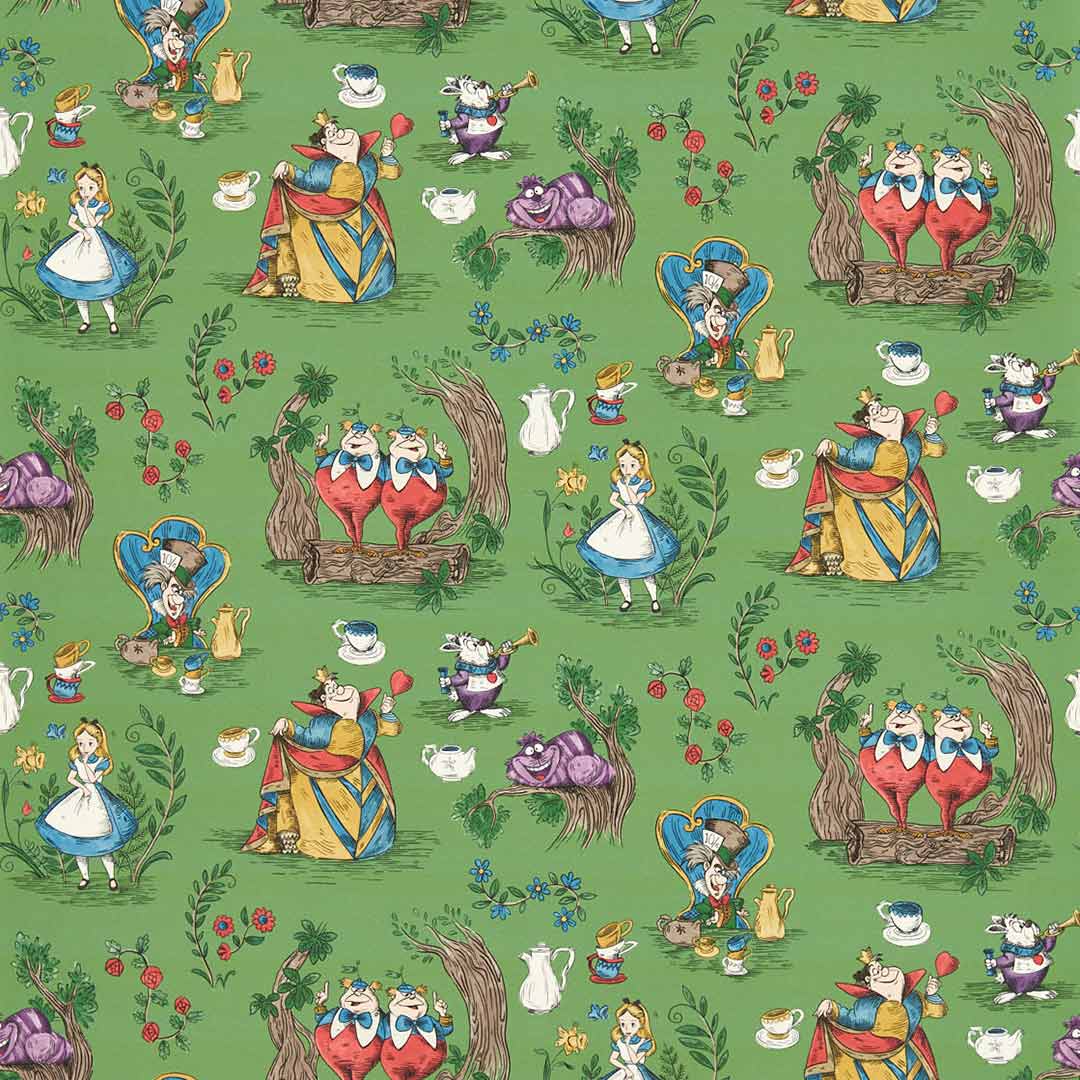 Alice in Wonderland Wallpaper - Disney Home x Sanderson – Lime Lace