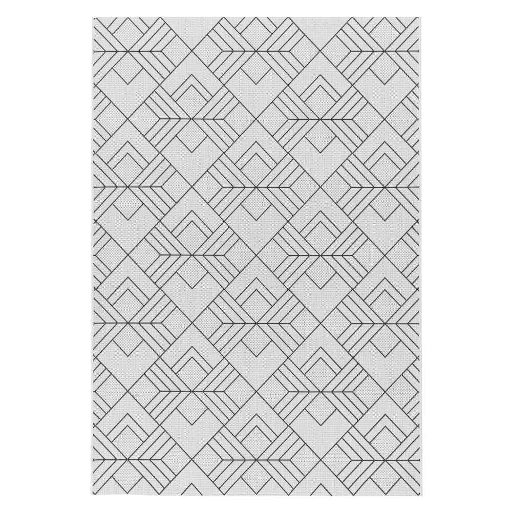 Art Deco Geometric Outdoor Rug – Lime Lace