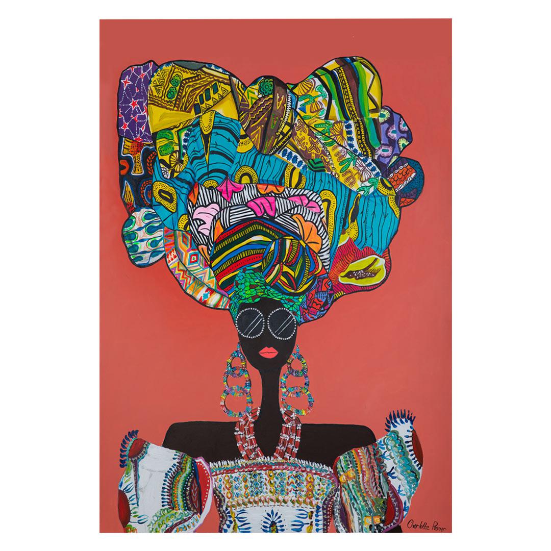 Aso Oke For Coya Limited Edition Print – Charlotte Posner – Lime Lace