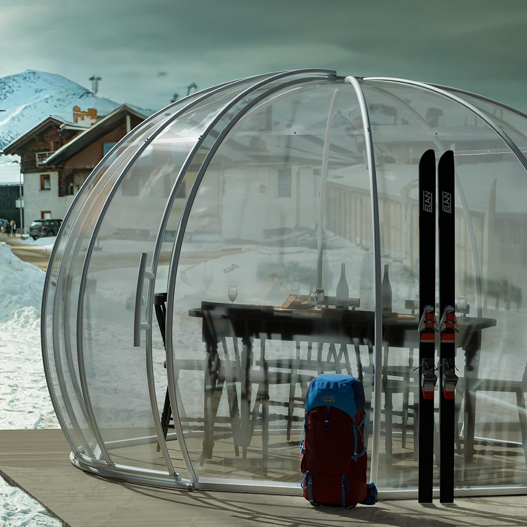 Astreea Igloo Max Garden Dome With Sliding Door – Lime Lace