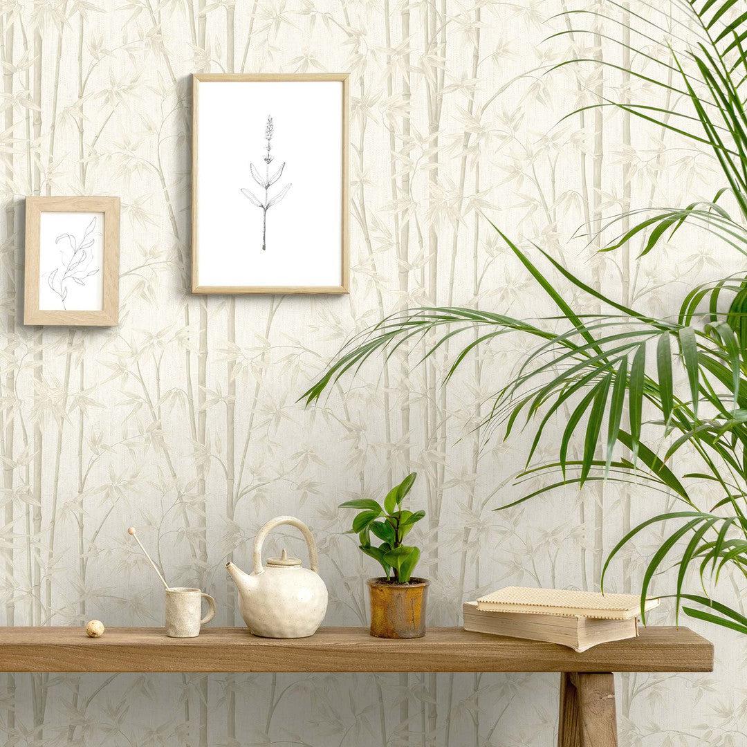 Bamboozle Wallpaper - Magnolia – Lime Lace