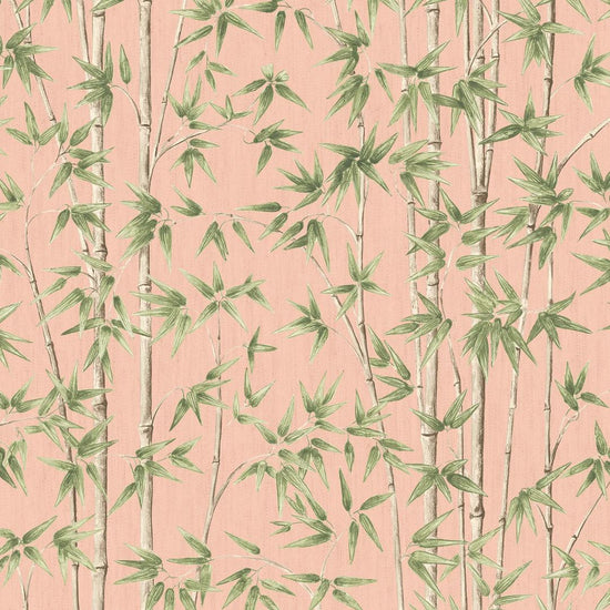 Bamboozle Wallpaper - Salmon – Lime Lace