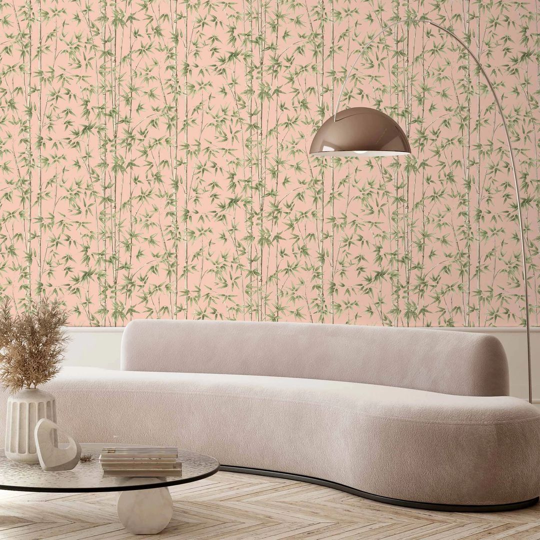 Bamboozle Wallpaper - Salmon – Lime Lace