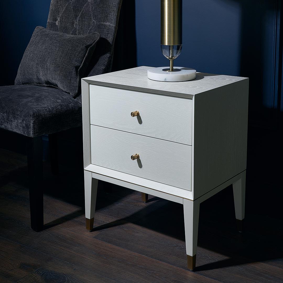 Bayeux White Bedside Table – Lime Lace
