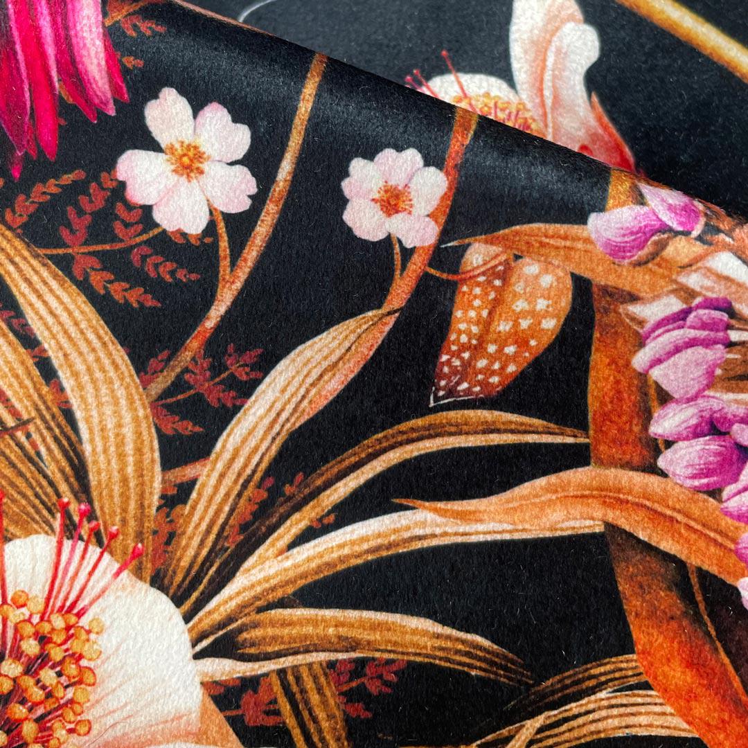 Bodacious Blooms Noir Shimmer Velvet Fabric - Avalana Design – Lime Lace