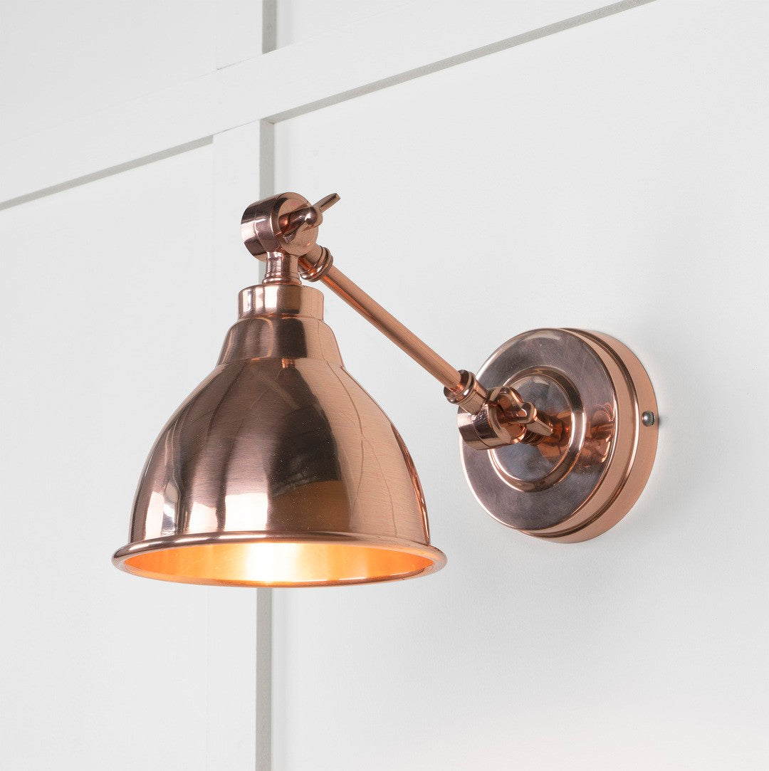 Brindley Copper Wall Light – Lime Lace