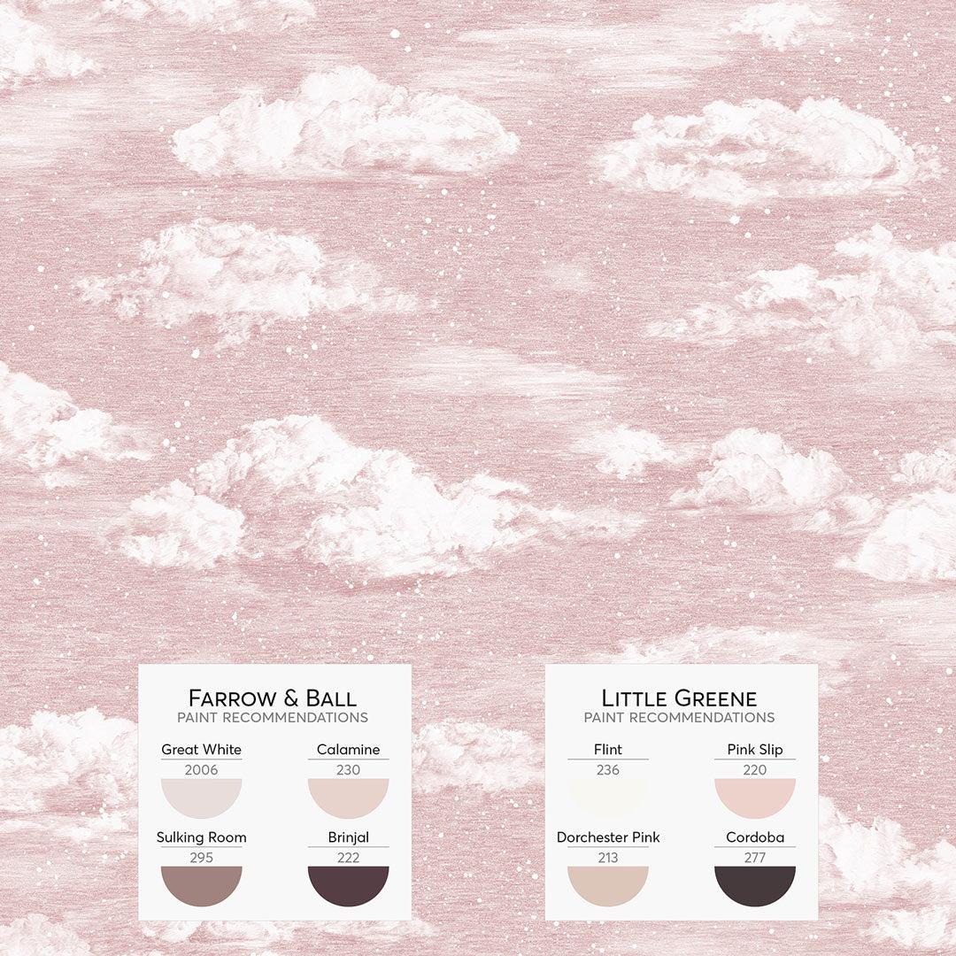 Clouds Wallpaper - Pink - Sian Zeng – Lime Lace