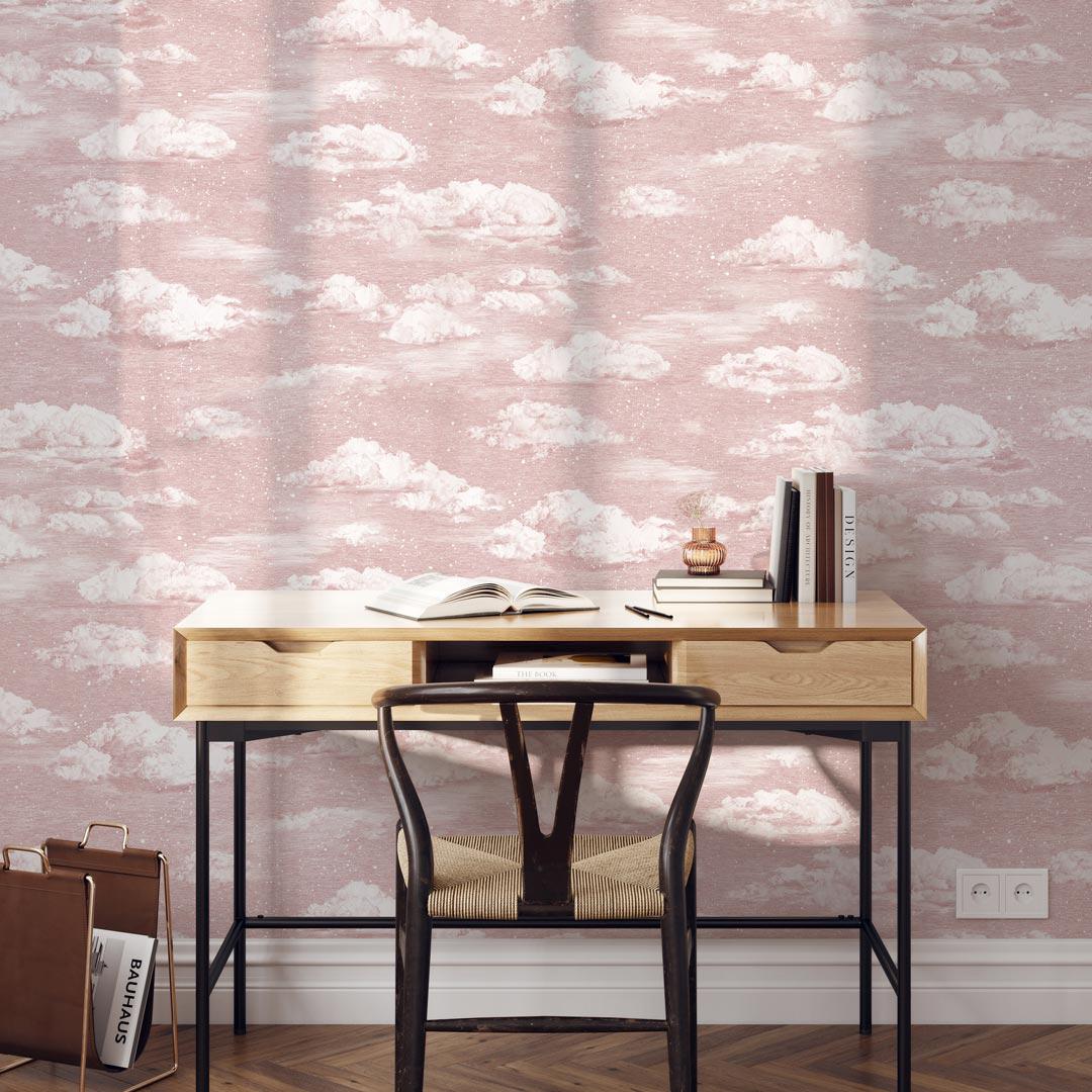 Clouds Wallpaper - Pink - Sian Zeng – Lime Lace