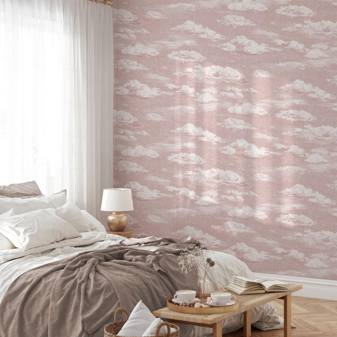 Clouds Wallpaper - Pink - Sian Zeng – Lime Lace