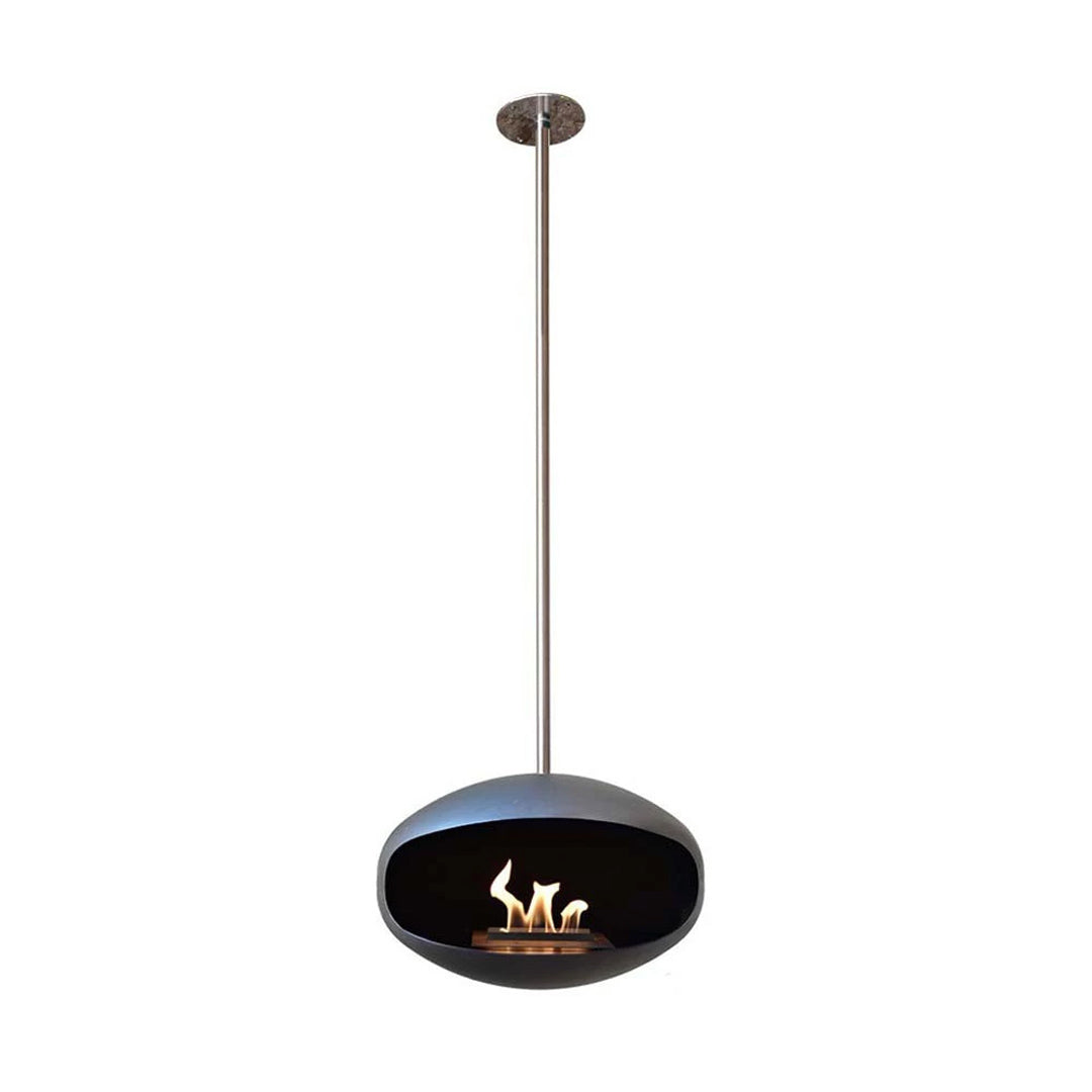 Cocoon Aeris Black Hanging Bioethanol Fire – Lime Lace