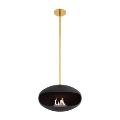 Cocoon Aeris Black Hanging Bioethanol Fire – Lime Lace