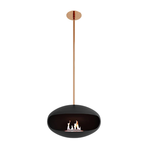 Cocoon Aeris Black Hanging Bioethanol Fire – Lime Lace