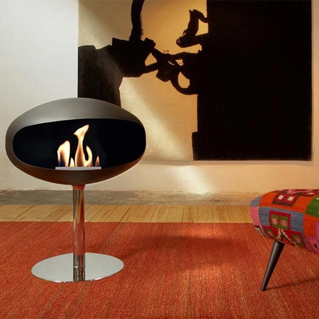 Cocoon Pedestal Bioethanol Fire - Black – Lime Lace