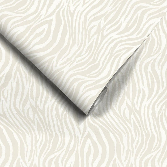 Debra Zebra Print Wallpaper - Putty – Lime Lace