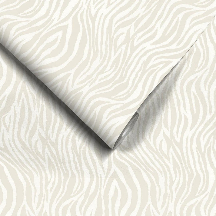 Debra Zebra Print Wallpaper - Putty – Lime Lace