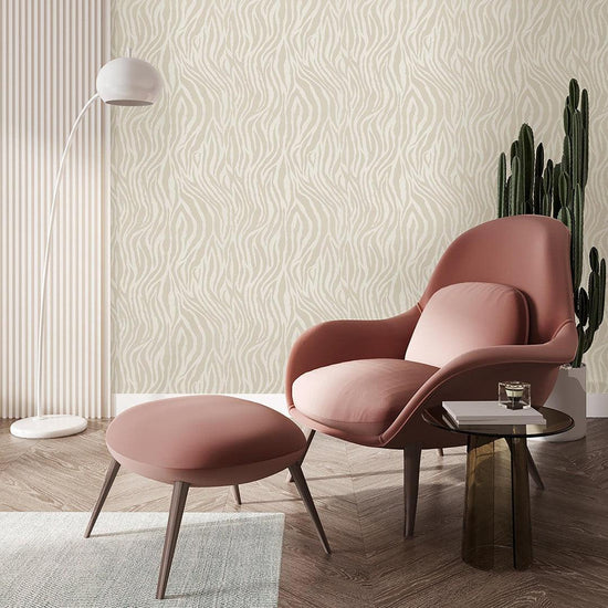 Debra Zebra Print Wallpaper - Putty – Lime Lace