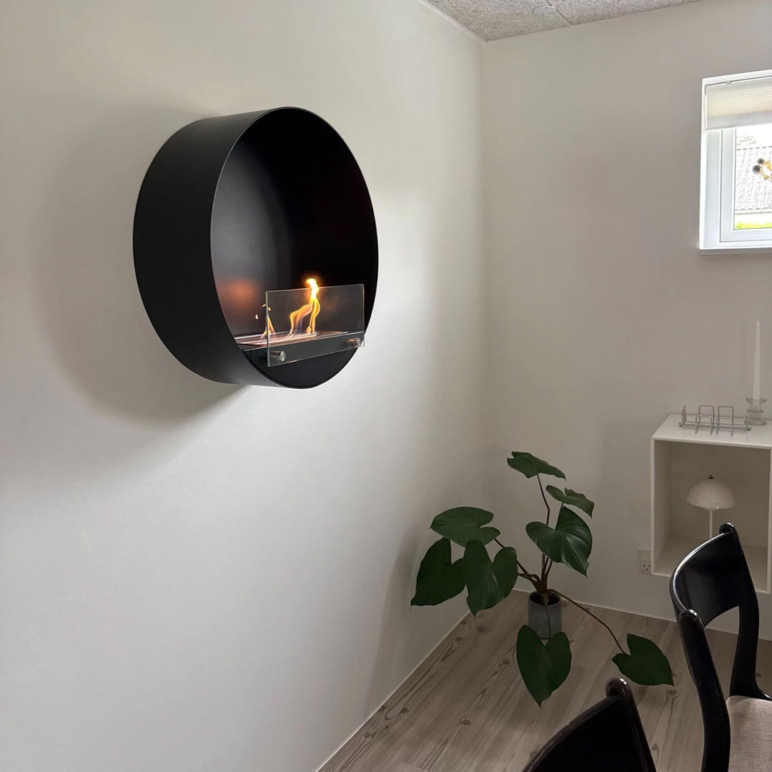 Delaware Wall Mounted Bioethanol Fire – Lime Lace