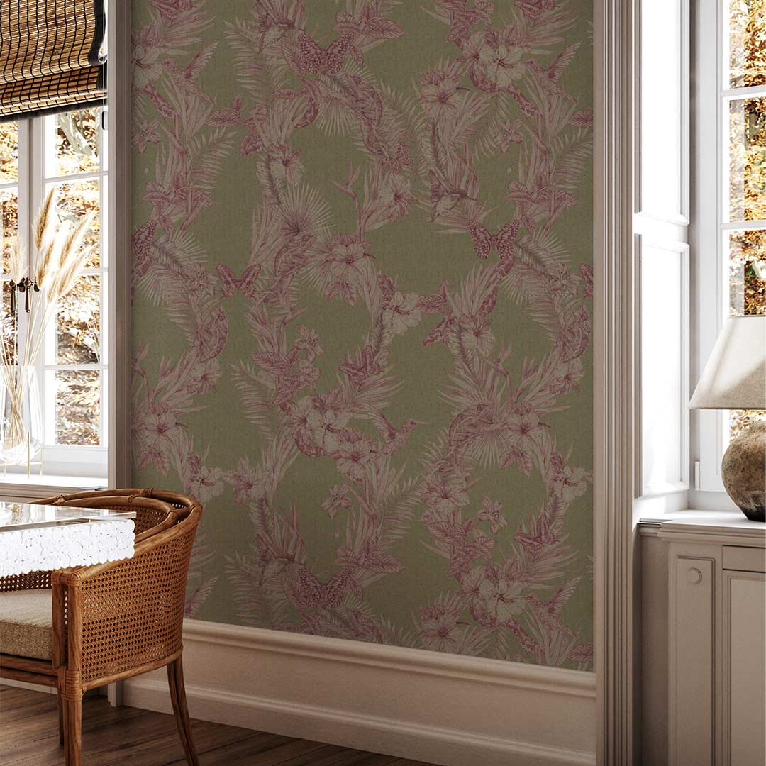 Eden Wallpaper - Victoria Sanders – Lime Lace