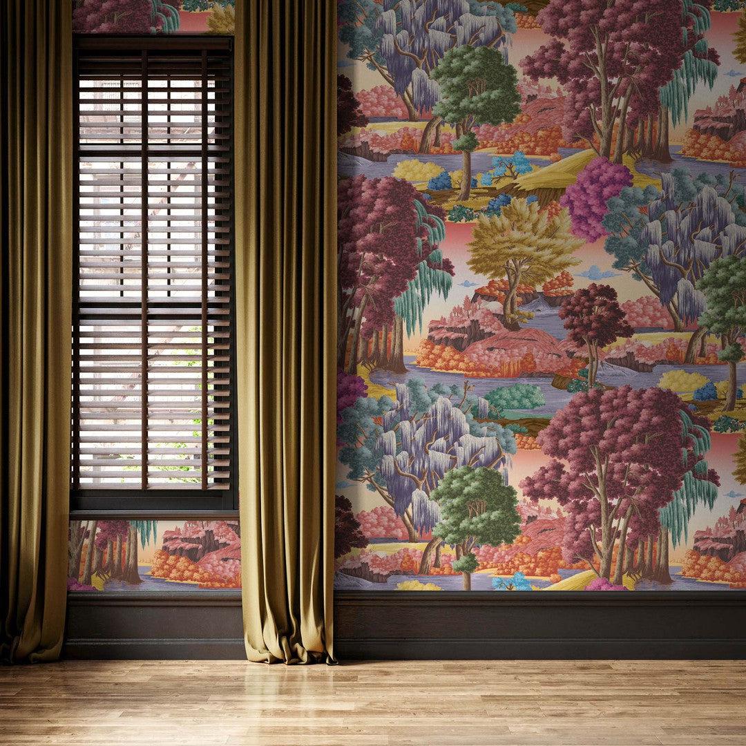 Enchanted Gardens Wallpaper - Mulberry – Lime Lace