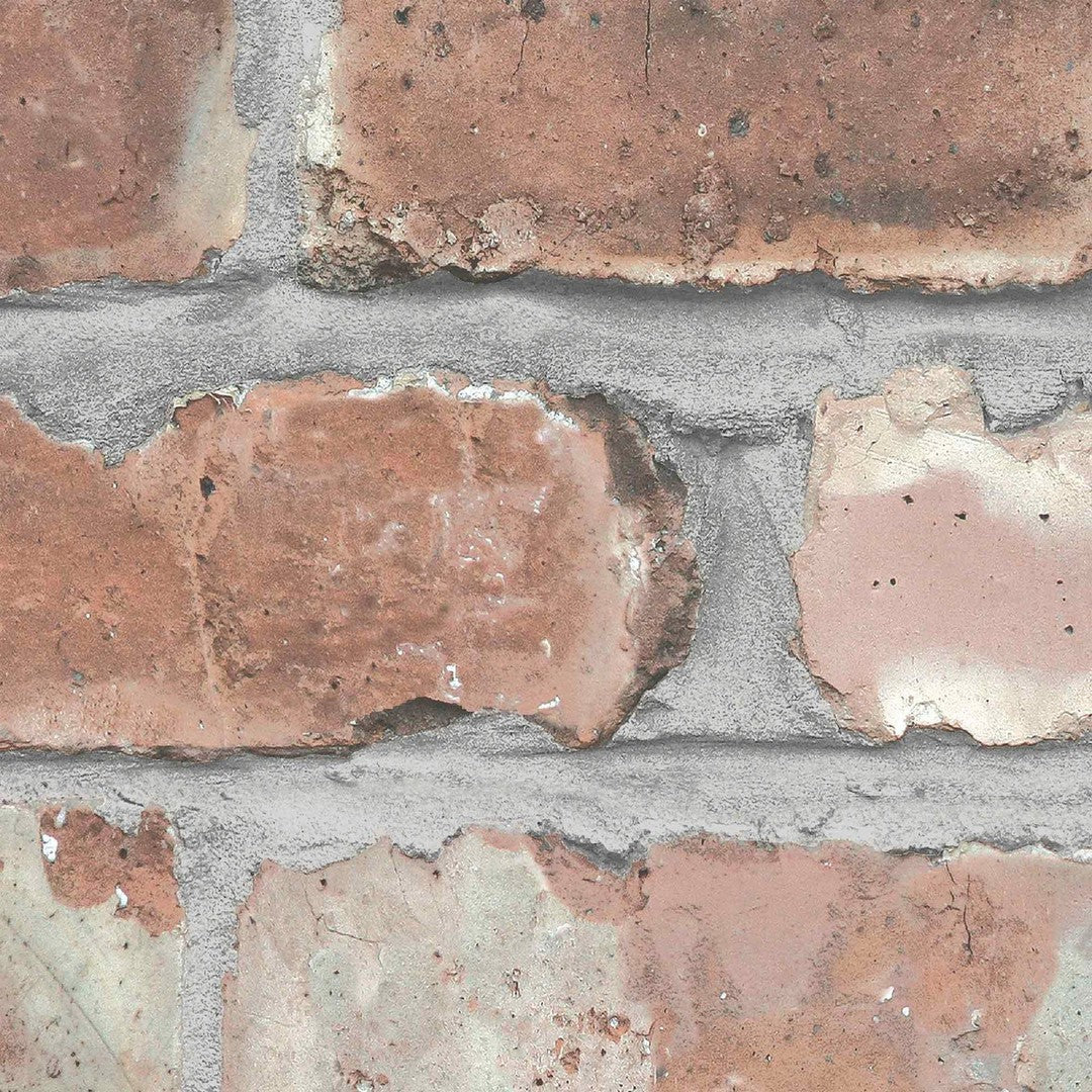 Exposed Real Brick Effect Wallpaper - Beeston Grove – Lime Lace