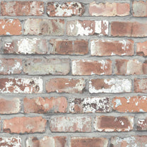 Exposed Real Red Brick Effect Wallpaper – Lime Lace