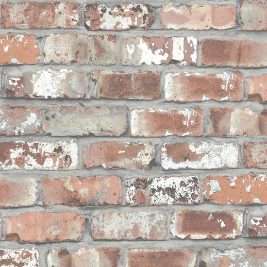 Exposed Real Red Brick Effect Wallpaper – Lime Lace