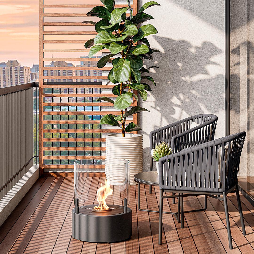 Fire T-Lite 8 Bioethanol Fire - EcoSmart Fire – Lime Lace