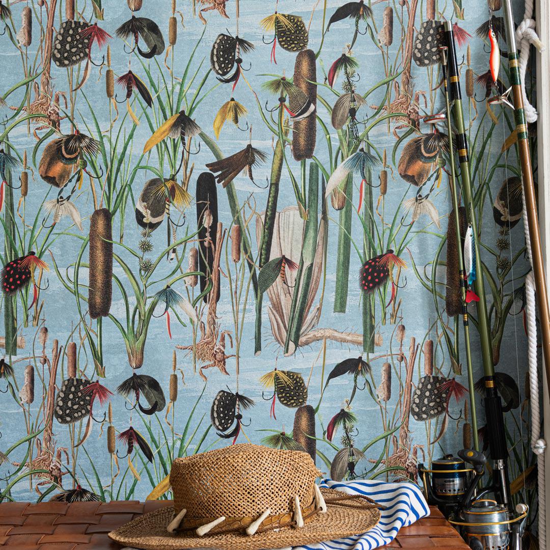 Fishing Flies Wallpaper - MindTheGap – Lime Lace