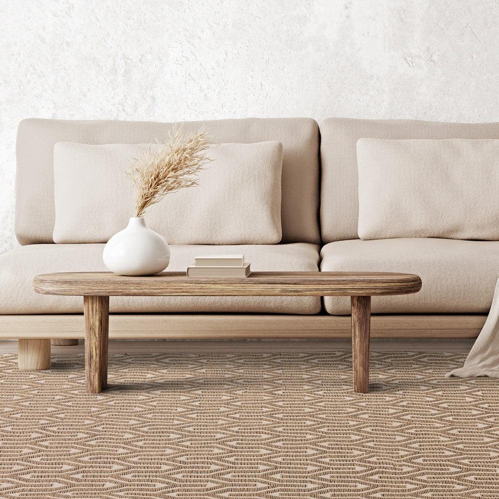 Global Lattice Cream Jute Rug – Lime Lace
