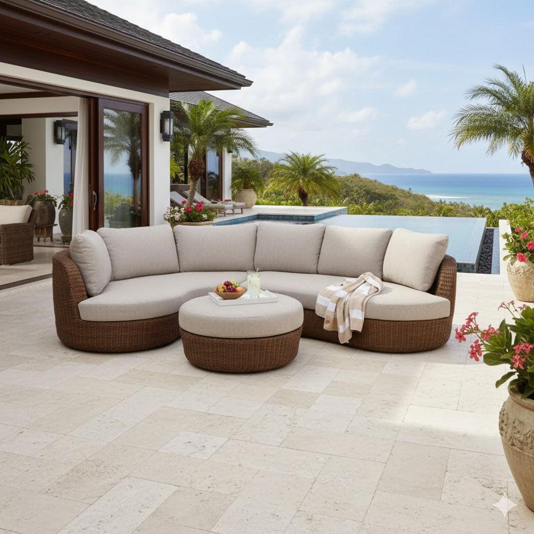 Hambridge Curved Corner Sofa Set – Lime Lace Ltd