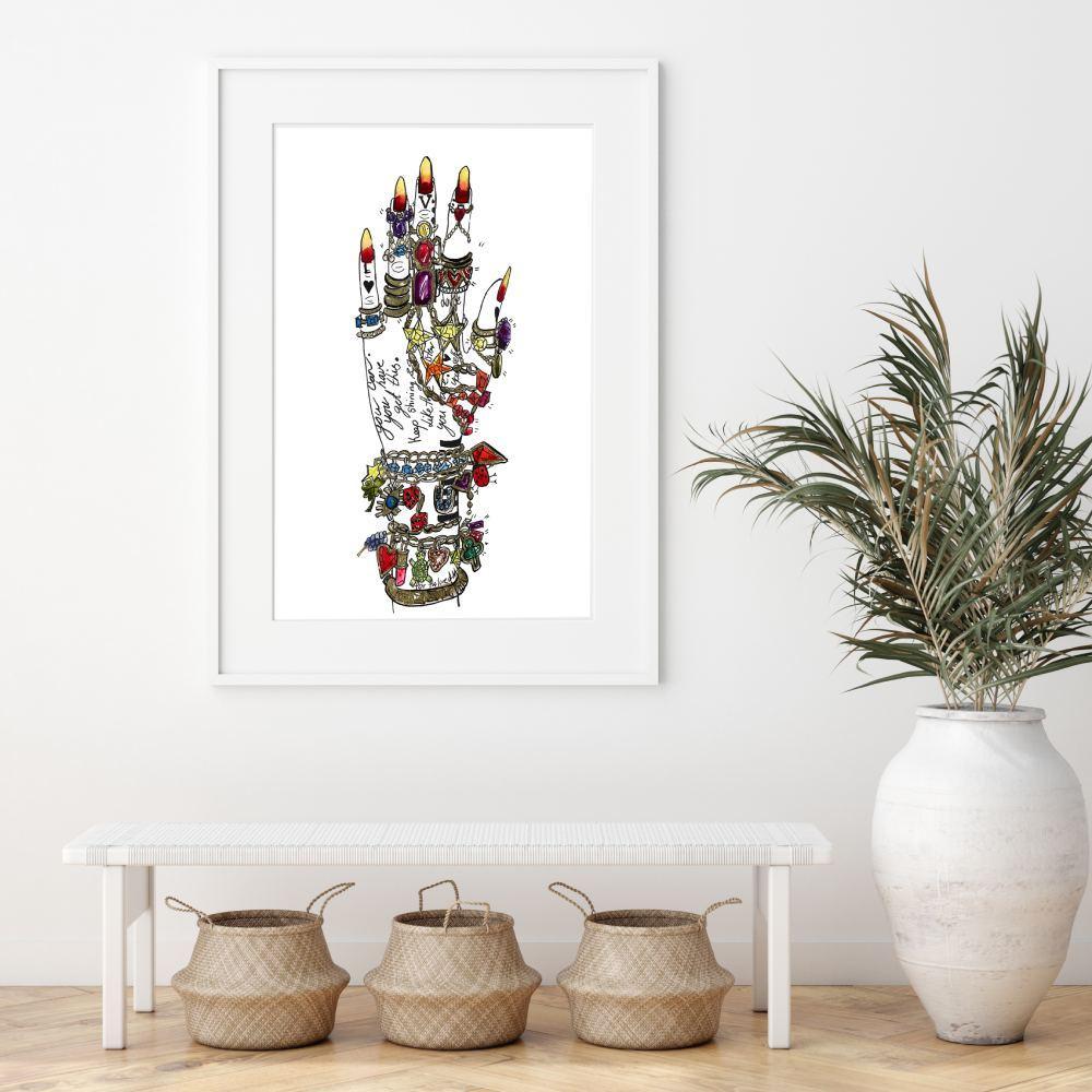 Hand Limited Edition Print – Charlotte Posner – Lime Lace