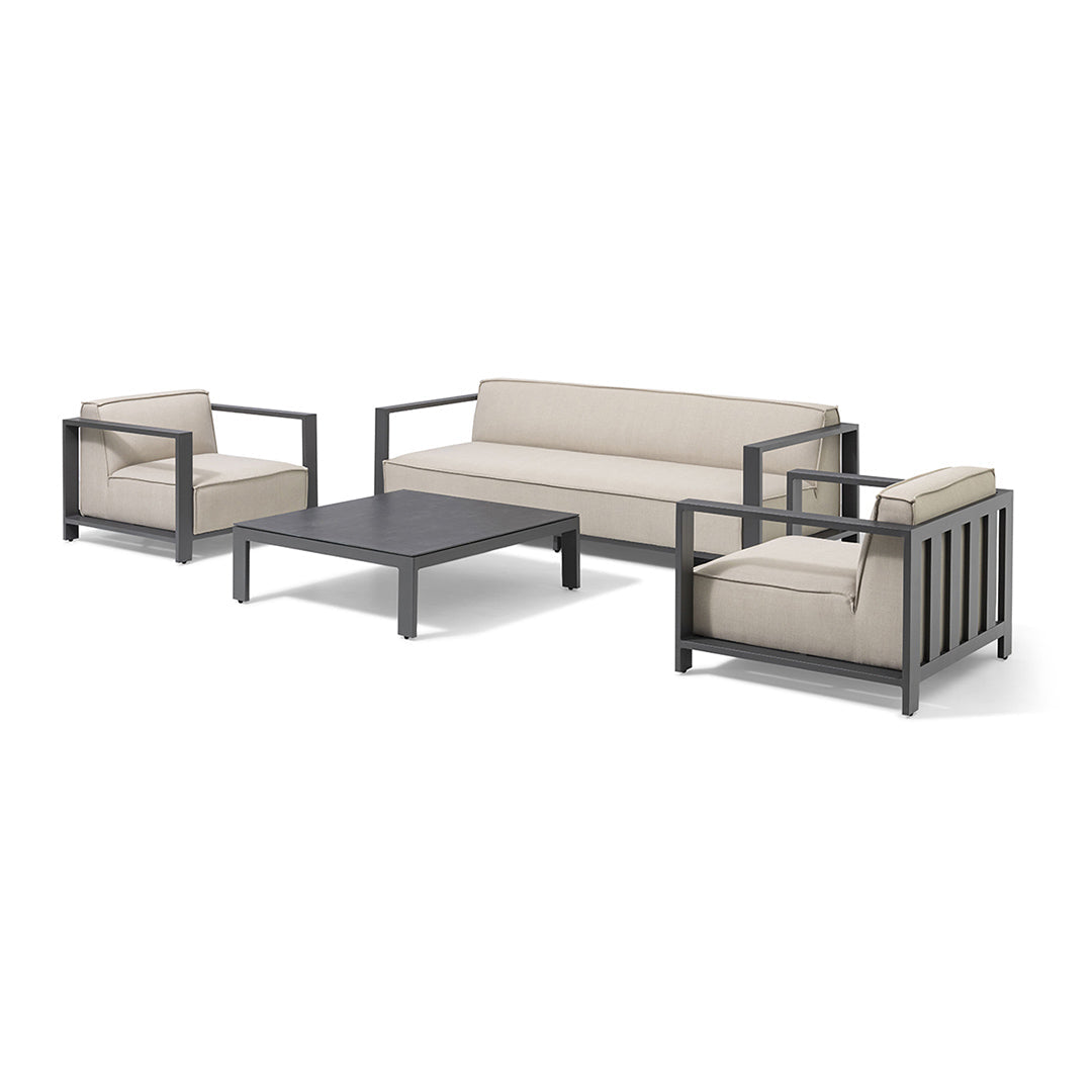 Ibiza 3 Seat Sofa Set With Square Coffee Table – Lime Lace