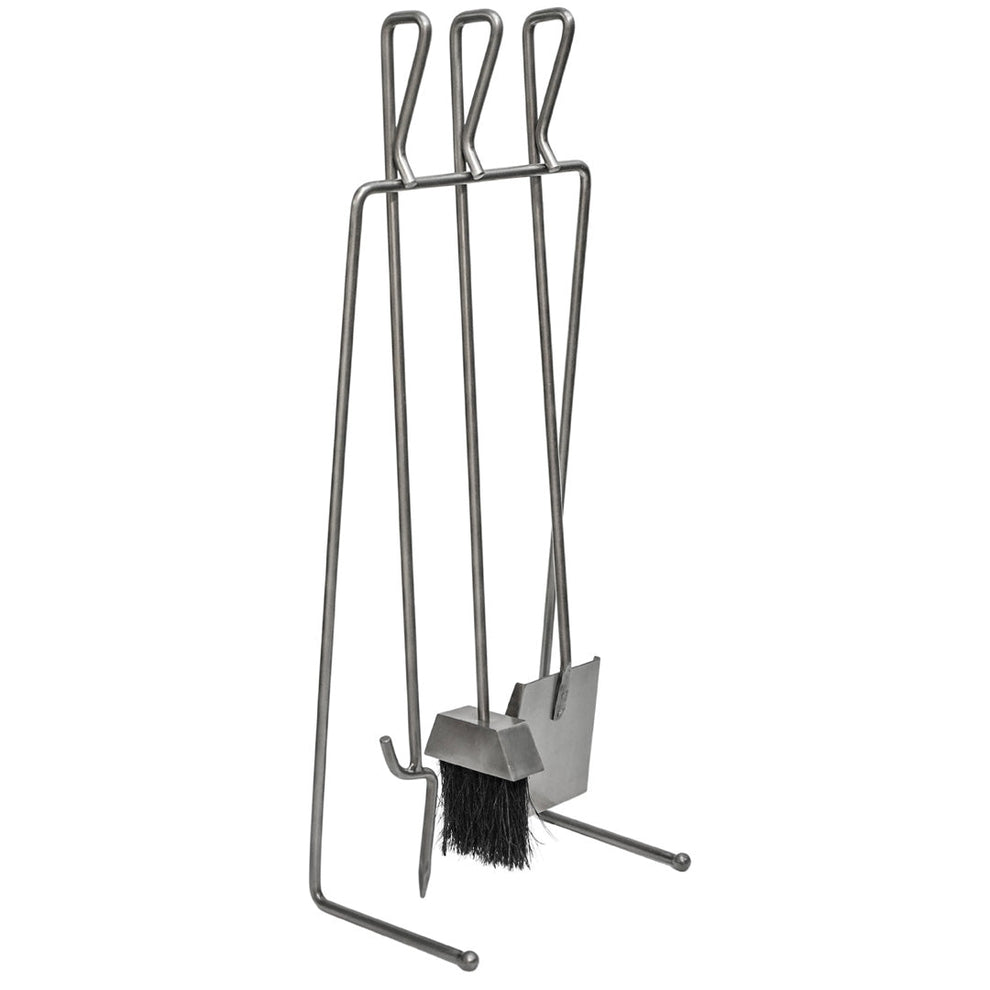 Linear Pewter Fire Tools Set – Lime Lace