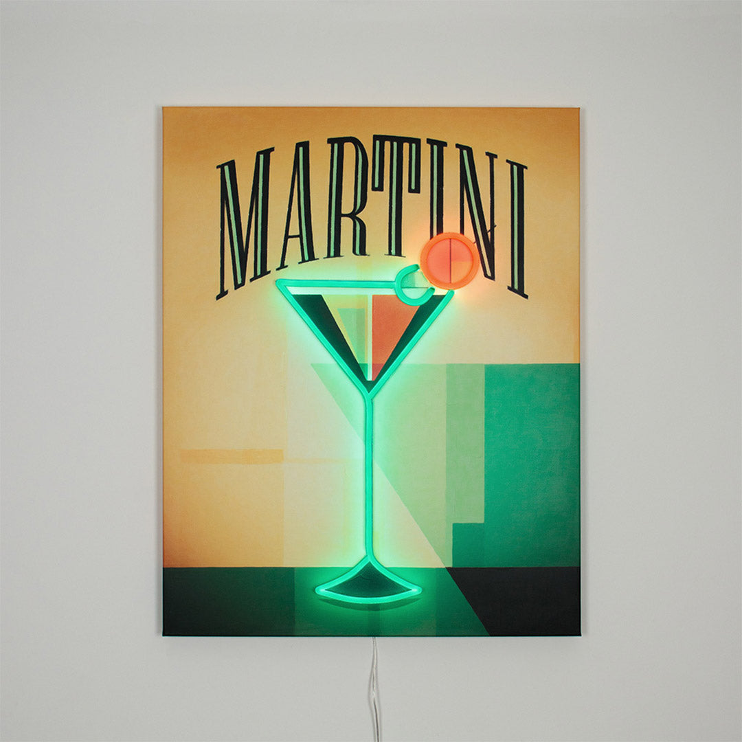 Martini - LED Neon Artwork – Lime Lace