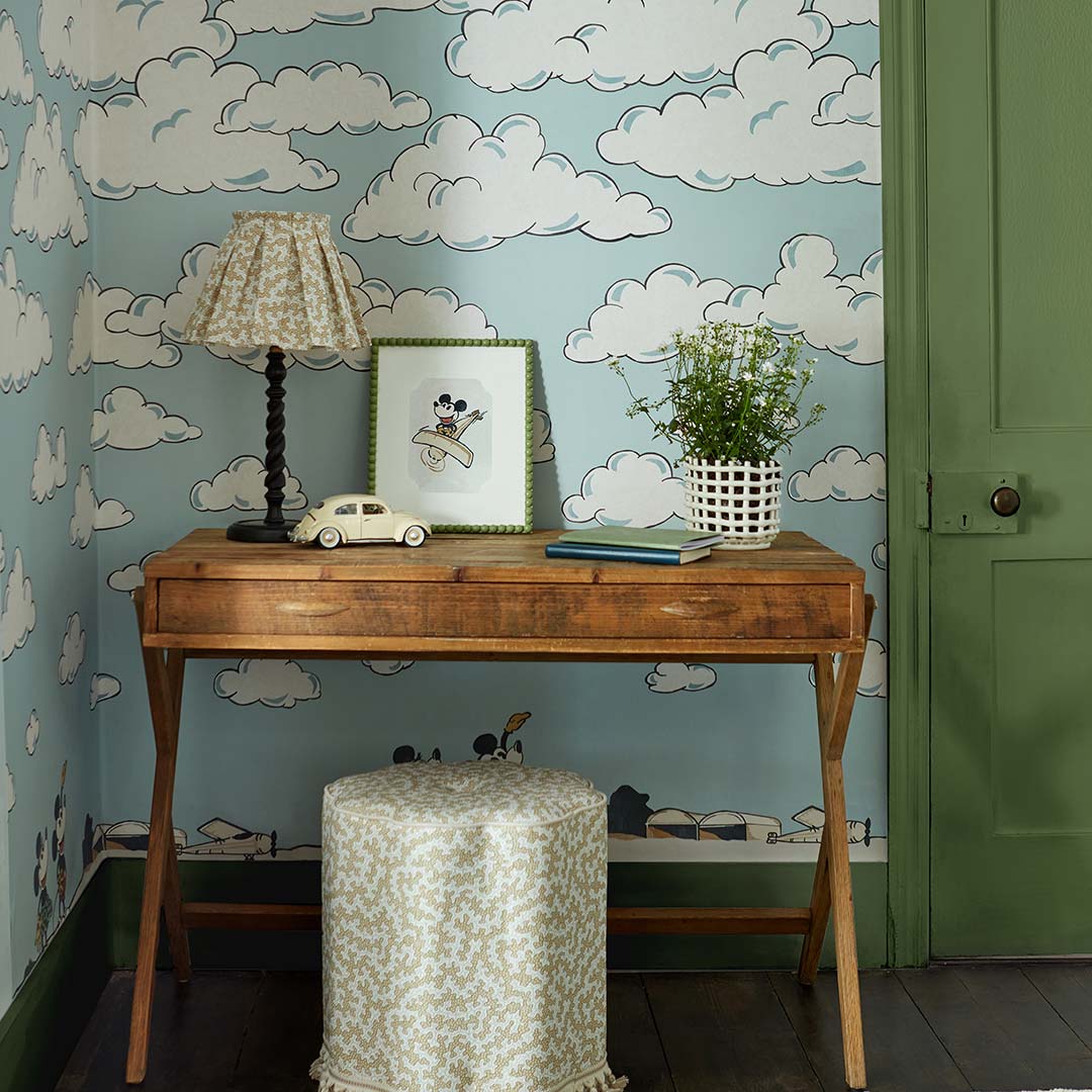 Mickey in the Clouds Wallpaper - Disney Home x Sanderson – Lime Lace