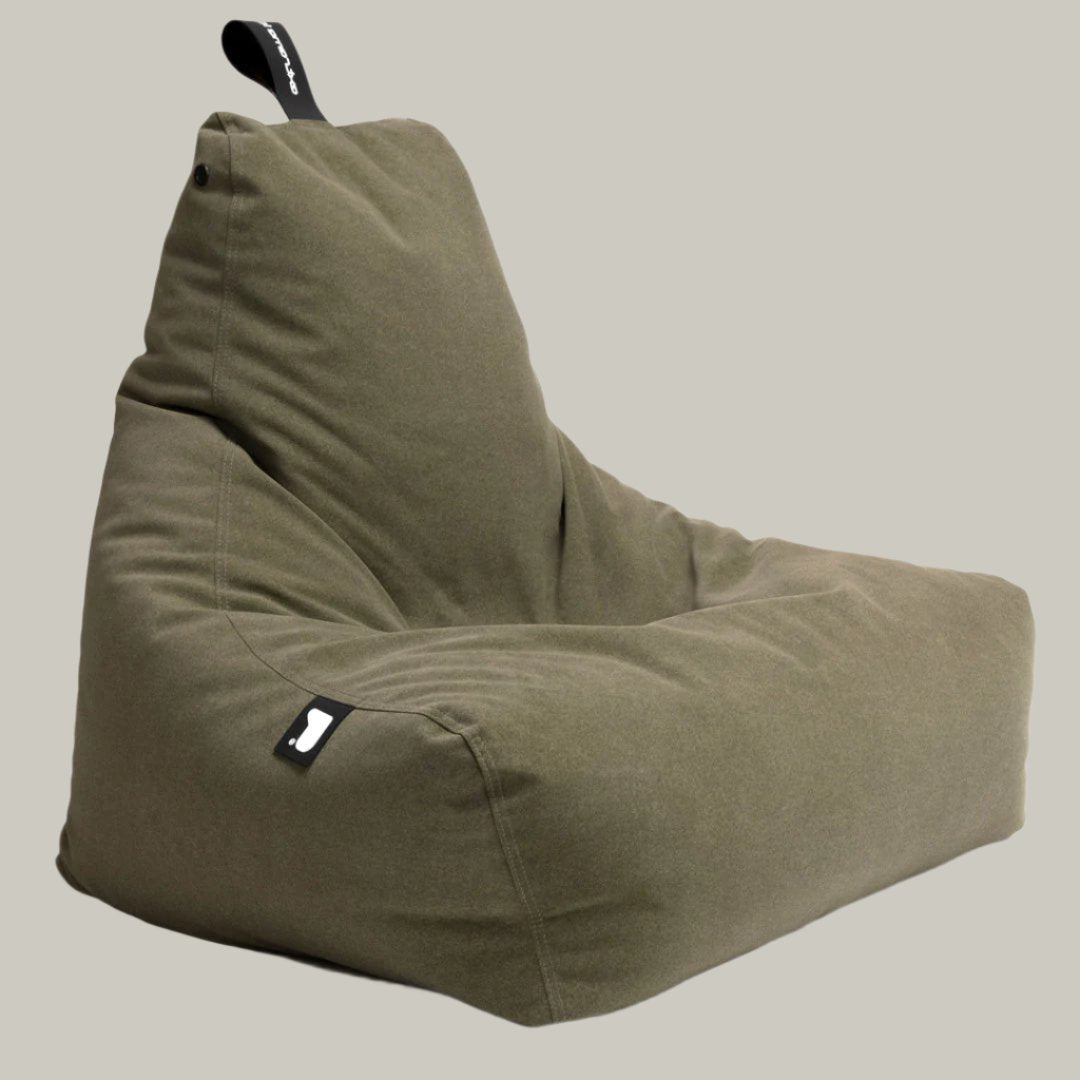 Mighty B Bag - Faux Suede Bean Bag Chair - Moss – Lime Lace