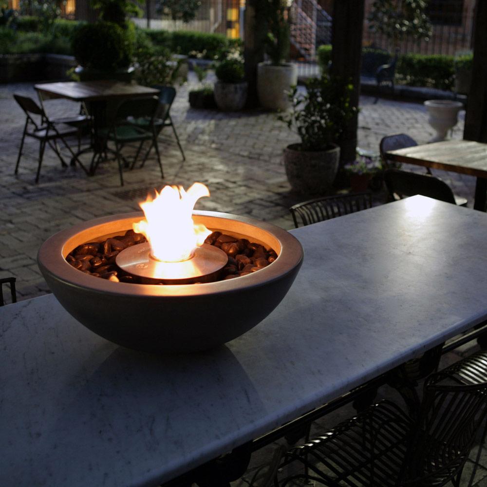 Mix 600 Bioethanol Fire Pit - Natural - EcoSmart Fire – Lime Lace