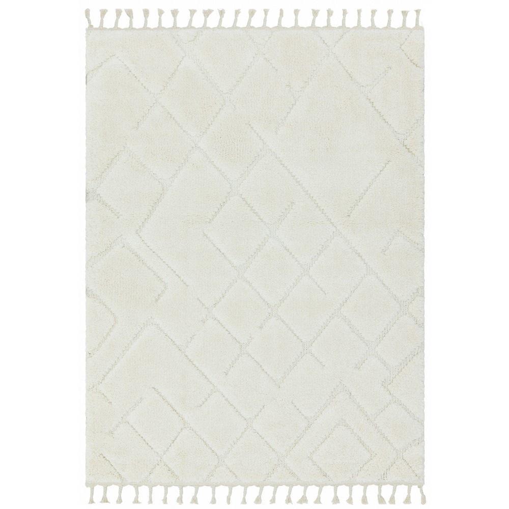 Moroccan Style Deep Pile Rug - Cream Diamonds – Lime Lace