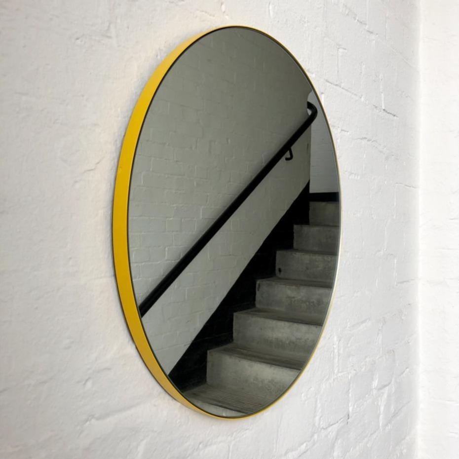 Orbis Round Mirror - Yellow Frame – Lime Lace