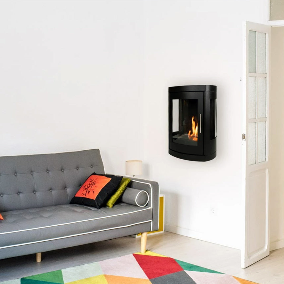 Oregon Wall Mounted Bioethanol Fire – Lime Lace