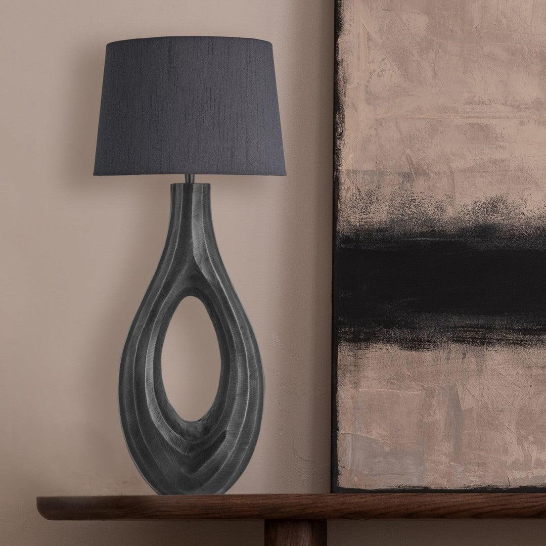 Ornate Ellipse Table Lamp - Pewter – Lime Lace