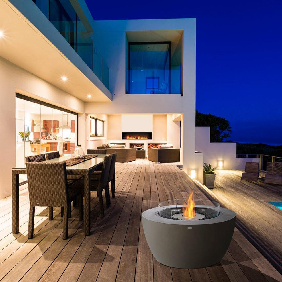 POD40 Bioethanol Fire Pit - Natural - EcoSmart Fire – Lime Lace