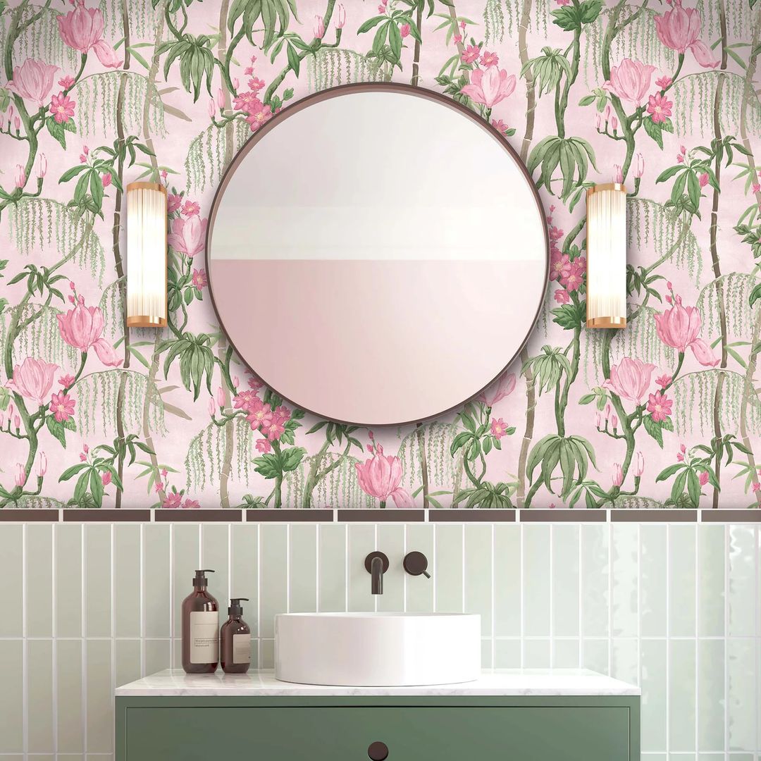 Pierre Wallpaper - Blush – Lime Lace