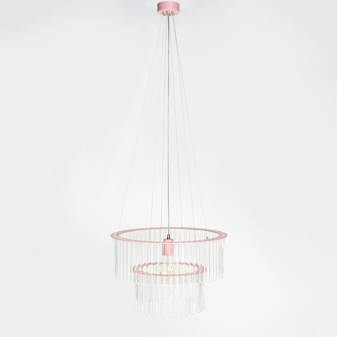 Pink Maria SC Test Tube Chandelier - Double – Lime Lace