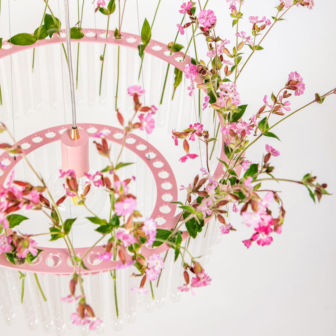 Pink Maria SC Test Tube Chandelier - Double – Lime Lace