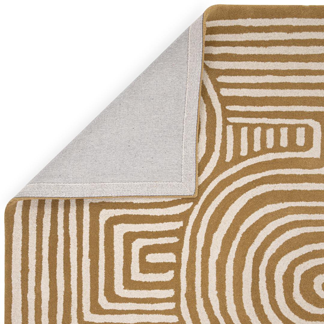 Reef Curve Rug - Ochre – Lime Lace