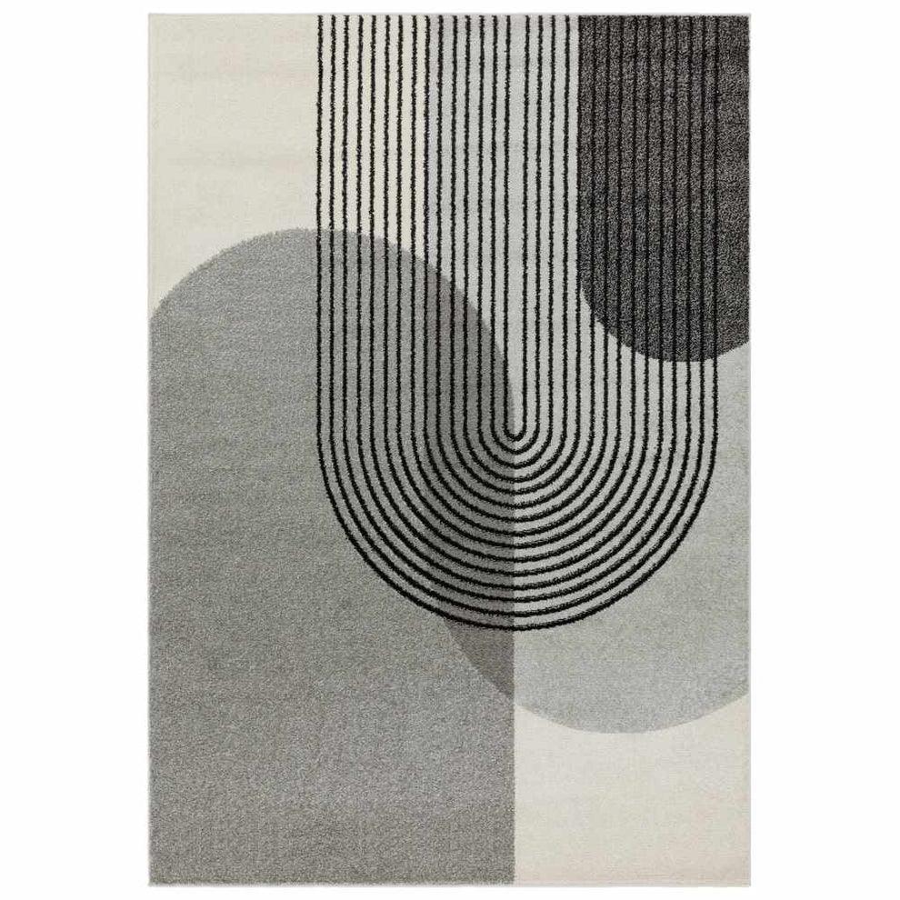 Retro Geometric Rug - Grey – Lime Lace
